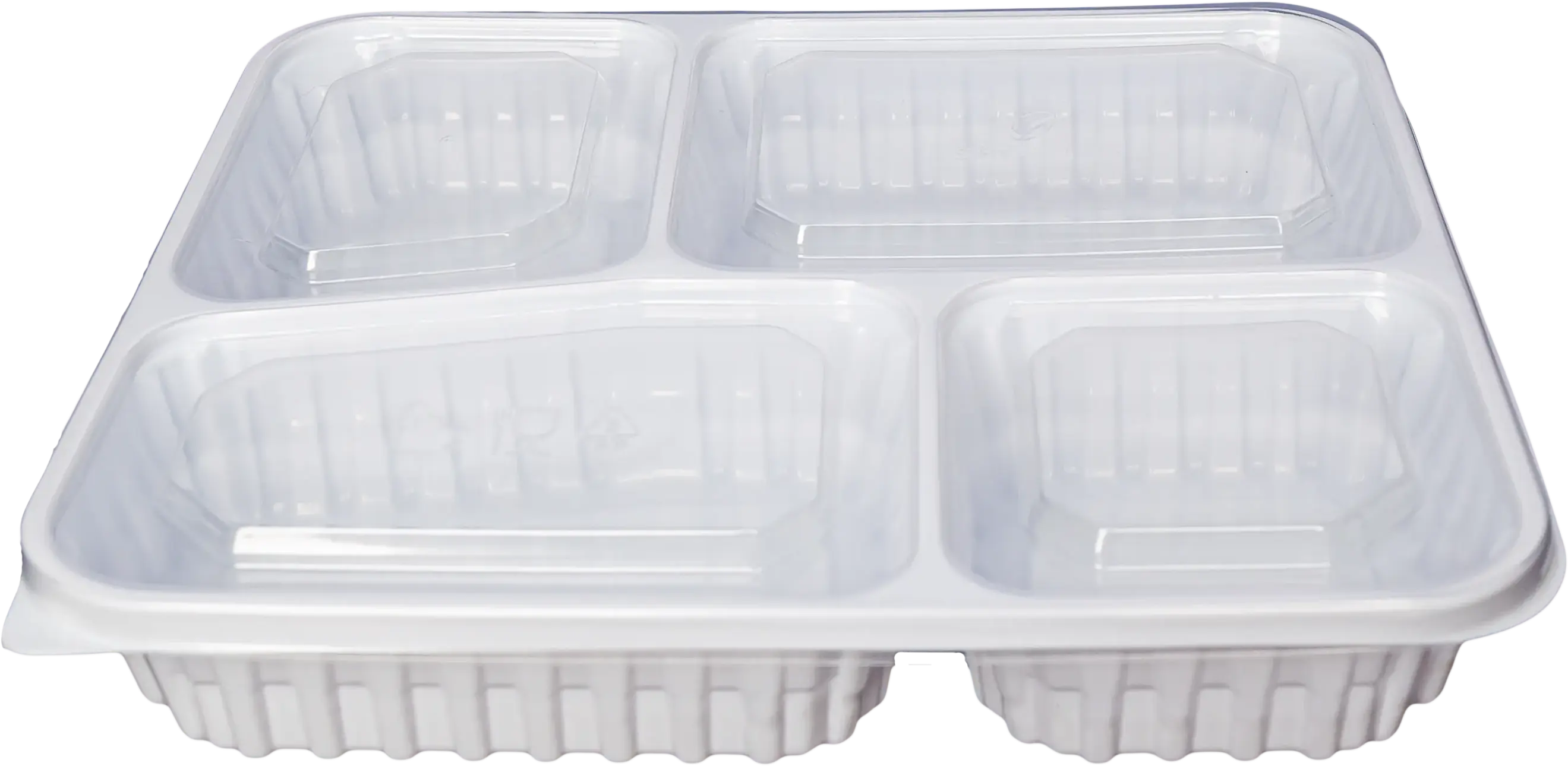 BANDEJA ADVANTY BRANCA 4 DIVISÕES COM TAMPA TRANSPARENTE | Siry ...